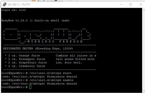 Router Openwrt Luci Ud Permission Denied Stack Overflow
