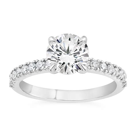 14k Round Diamond Engagement Ring Diamonds Rock