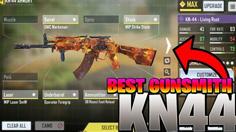 Best Kn44 Gunsmith Attachments In Call Of Duty Mobile Season 9 Youtube