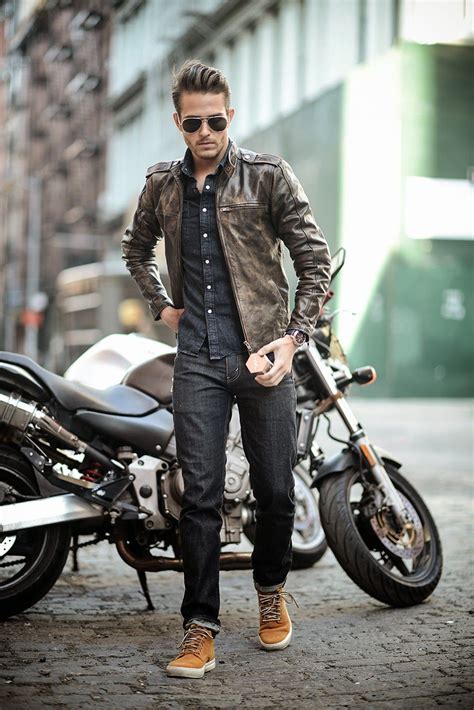 How To Wear A Mens Leather Biker Jacket At Leah Woodcock Blog
