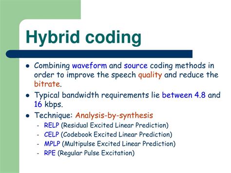 Ppt Speech Coding Part I Waveform Coding Powerpoint Presentation