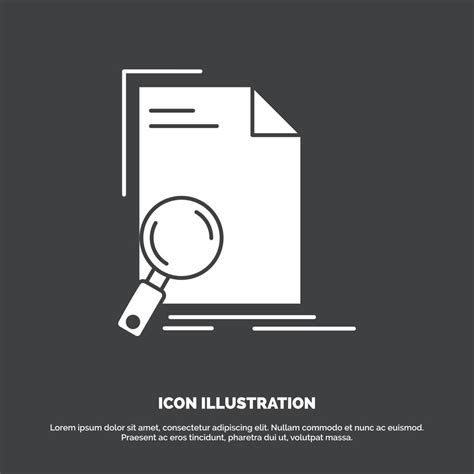 Analysis Document File Find Page Icon Glyph Vector Symbol For Ui