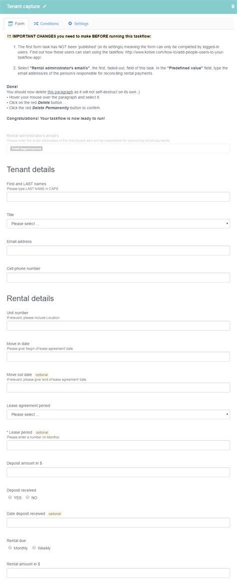 Tenant Management Workflow Kotive