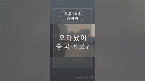 오타났어를 중국어로 하면 10초 안에 중국어회화 끝내기 하루한문장 중국어 중국어회화 기초중국어 기초중국어회화