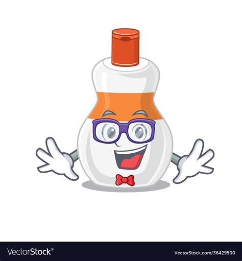 Caricature Nerd Body Lotion Wearing Weird Glasses Vector Image
