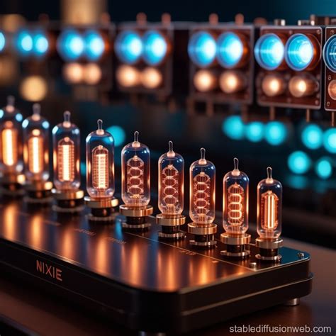 Nixie Tube Array On Printed Circuit Board Stable Diffusion Online