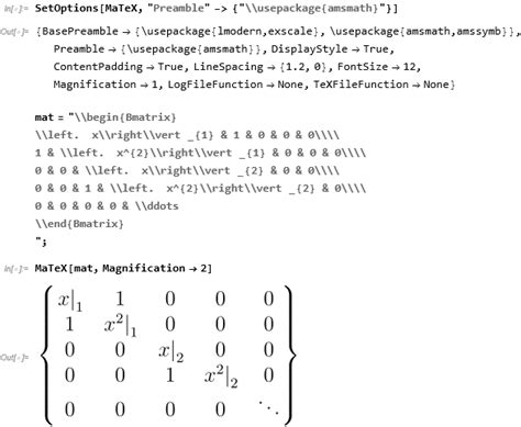 Typeset Matrix In Notebook Mathematica Stack Exchange