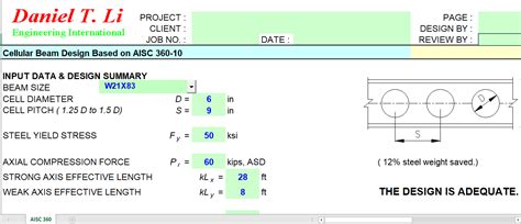 Cellular Beam Design Example The Best Picture Of Beam