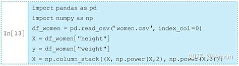 回归分析之Python编程实践 女性身高与体重数据分析线性回归 知乎
