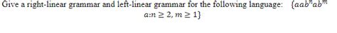 solved give a right linear grammar and left linear grammar