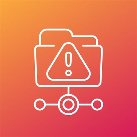 Premium Vector Ftp Warning Or Error Line Icon Vector