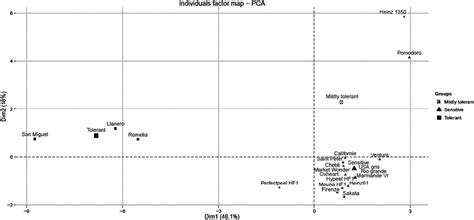 Two Dimensional Plot Of Principal Component Analysis Pca Ssr Data