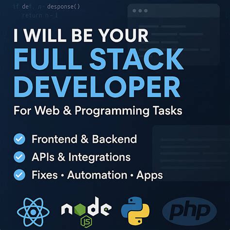 Be Your Full Stack Web Developer Saas Mern Stack Developer For Web App