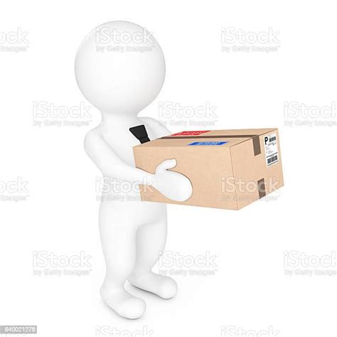 골판지 상자를 배달하는 3d 작은 사람들 3d 렌더링 고객에 대한 스톡 사진 및 기타 이미지 고객 기업 재무와 산업 남자