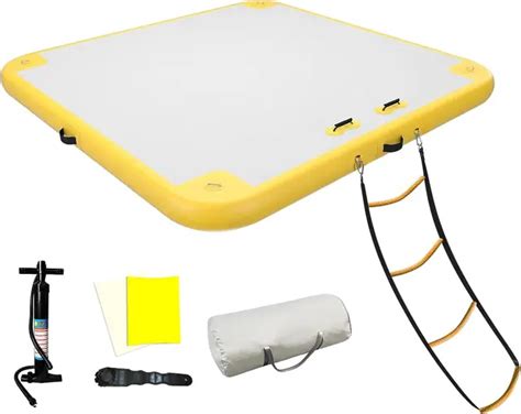 Inflatable Floating Dock Platform Inflatable Raft Water Pad Multi Person Air Floating Islands