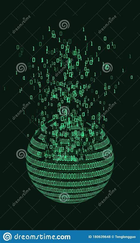Abstract Technology Binary Code Background