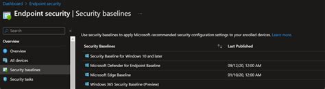 Device Hardening With Intune Security Baseline For Windows Policy Ems Route