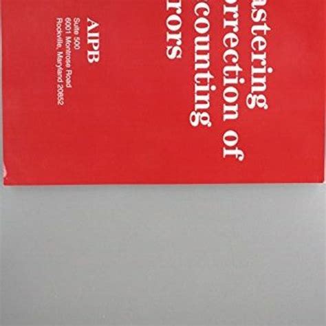 Stream Read Ebooks Mastering Correction Of Account Errors Professional