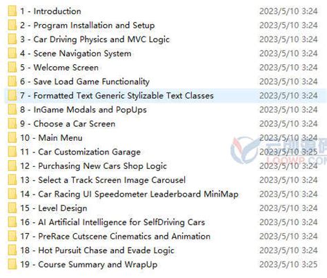 Unity和C 仿极品飞车3D赛车游戏开发实战训练视频教程 云创源码