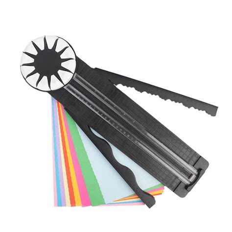 12 In 1 종이 커터 360도 회전식 핸드 커팅 종이 트리머 슬라이서 학교 사무실 문구용품 Kboard Shop