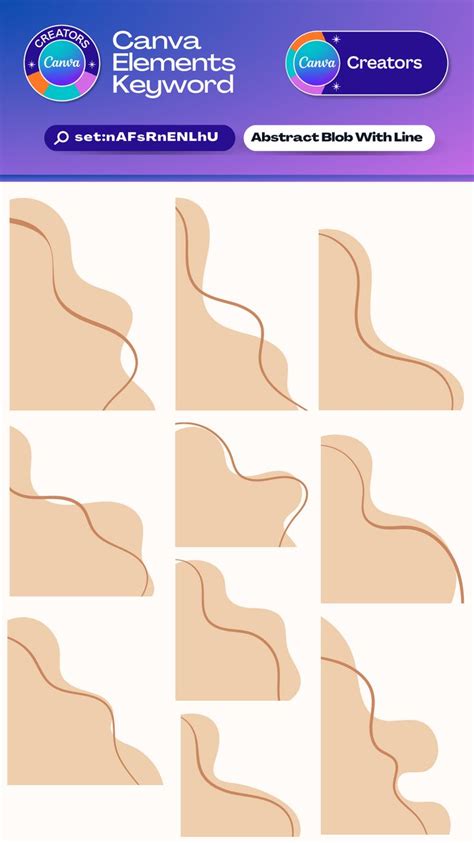 Canva Elements Keyword Abstract Blob With Line Setnafsrnenlhu