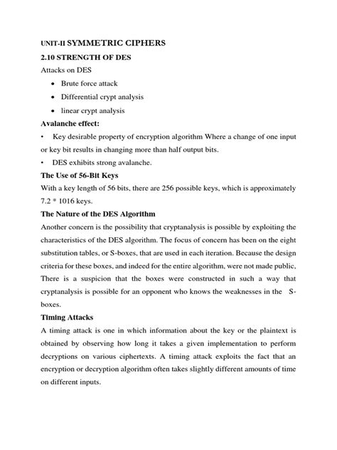 Unit Ii Part 2 Pdf Cryptography Cryptanalysis
