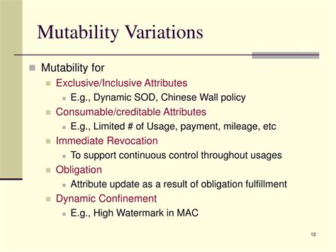 Ppt Attribute Mutability In Usage Control Powerpoint Presentation
