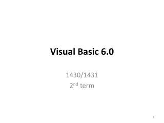 PPT Visual Basic 6 0 PowerPoint Presentation Free Download ID 2480442