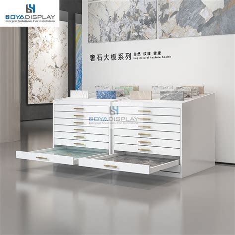 Slot Drawer Combination Tile Display Desk Hot Sale Babeadisplays Com