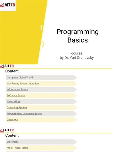 Programming Basics Part1 Pdf Byte Programming