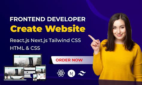 Frontend Developer Create Website In React Next Js Tailwind Css By