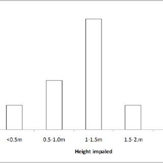 Histogram Of Heights Above Ground Of Prey Items Impaled By Southern