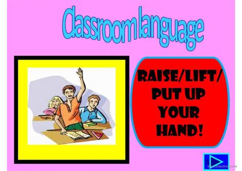 Classroom Language Pictionary Pictu English Esl Powerpoints