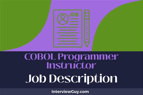 Cobol Programmer Instructor Job Description Updated For 2025