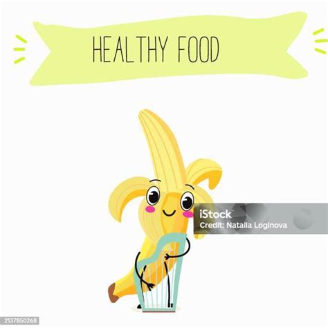 귀여운 캐릭터 바나나 재미있는 과일 다양한 활동을 하는 캐릭터 평면 벡터 그림입니다 유기농 식품 건강 식품 어린이 메뉴 삽화 초대장 감정에 대한 스톡 벡터 아트 및 기타