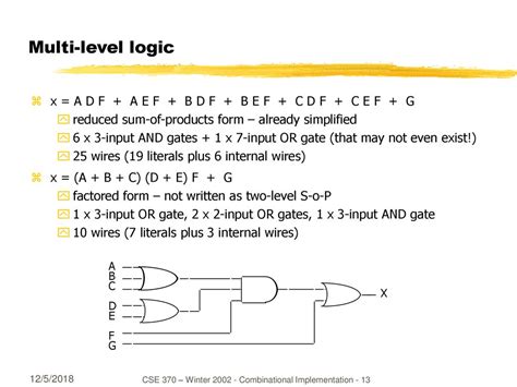 cse 370 winter combinational implementation ppt download