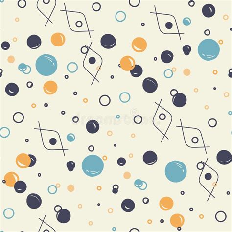 Circle Pattern Repeating Dots Round Abstract Background For Wall Paper Flat Minimalistic