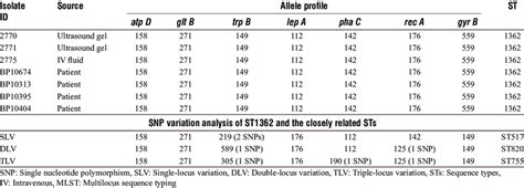 multilocus sequence typing report and single nucleotide polymorphism