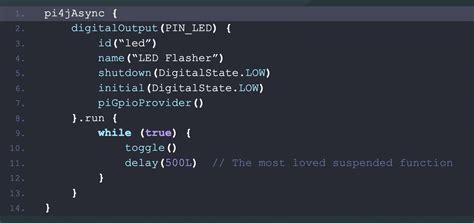 coroutines on the raspberrypi pi4j kotlin today