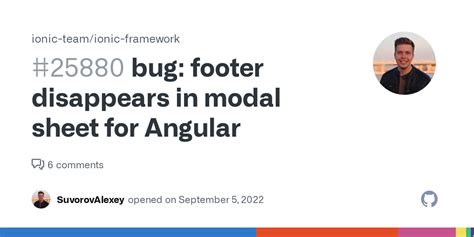 Bug Footer Disappears In Modal Sheet For Angular · Issue 25880 · Ionic Teamionic Framework