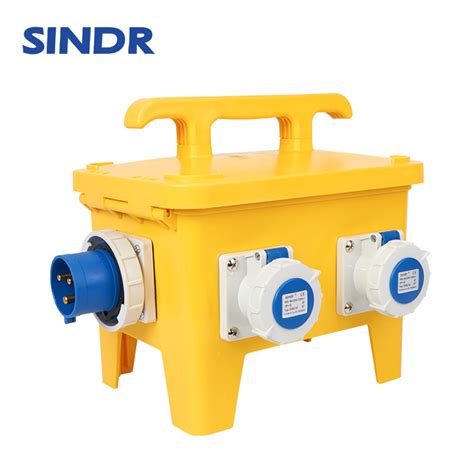 Sindr Abs Pc Industrial Outdoor Ip67 Waterproof Portable Electrical Combined Socket Distribution