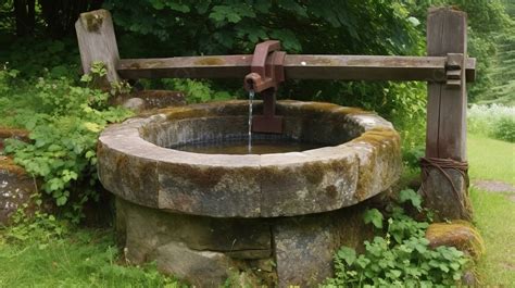 작은 우물이 있는 오래된 물웅덩이 우물의 사진 잘 그림 배경 일러스트 및 사진 무료 다운로드 Pngtree