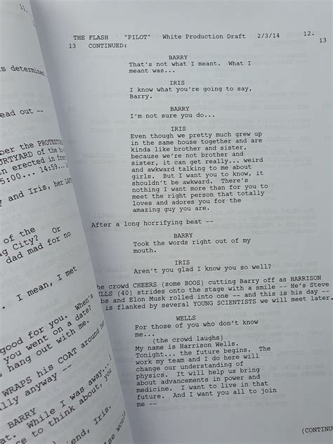the flash script screenplay with tv series poster and etsy