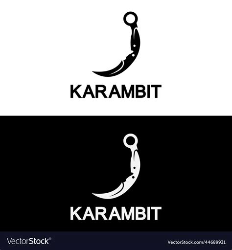 Karambit Knife Icon Logo Design Template Vector Image