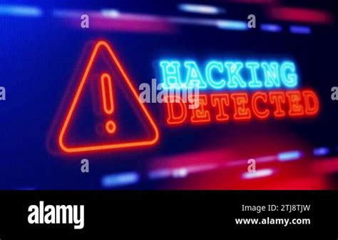 Hacking Detected Warning Alert Screen Loop Blinking Glitch Error