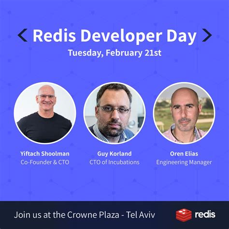 Lital Kaneti On Linkedin 📢 Join Us For The Redis Developer Day In Tel