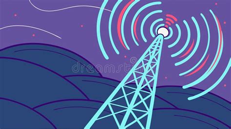 Signal Tower Communication And Broadcasting Technology Vector Design Generative Ai Stock Vector