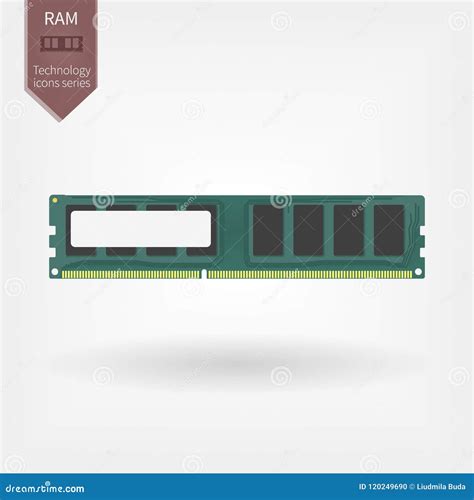 Random Access Memory Illustration Stock Vector Illustration Of Chip Detalized