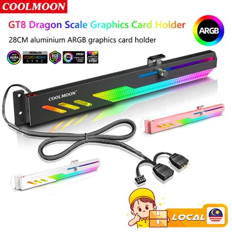 Coolmoon ARGB Graphic Card Horizontal Adjustable Support V P ARGB Colorful Dragon Scale GPU