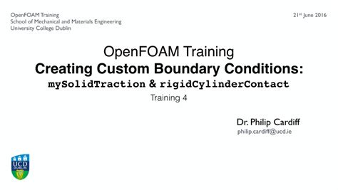 pdf openfoam training 4 creating custom boundary conditions